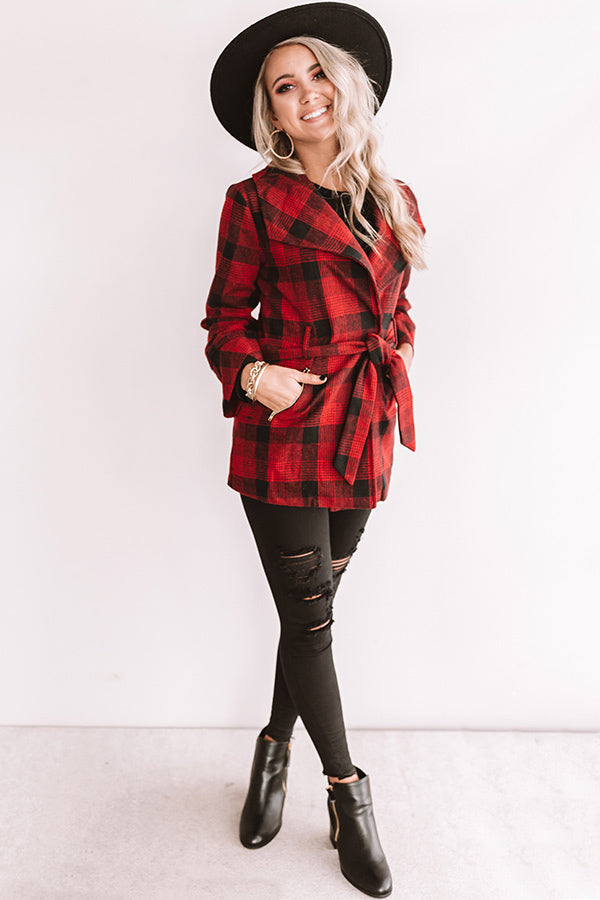Season Of Chic Buffalo Check Coat – Impressions Online Boutique