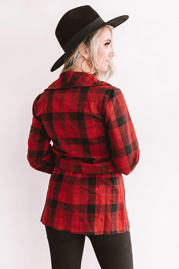Season Of Chic Buffalo Check Coat – Impressions Online Boutique