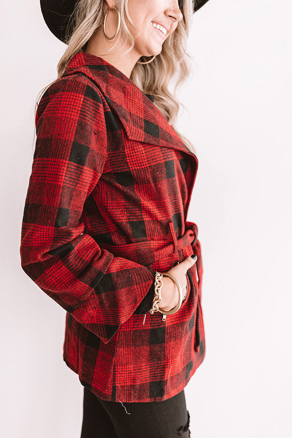 Season Of Chic Buffalo Check Coat – Impressions Online Boutique