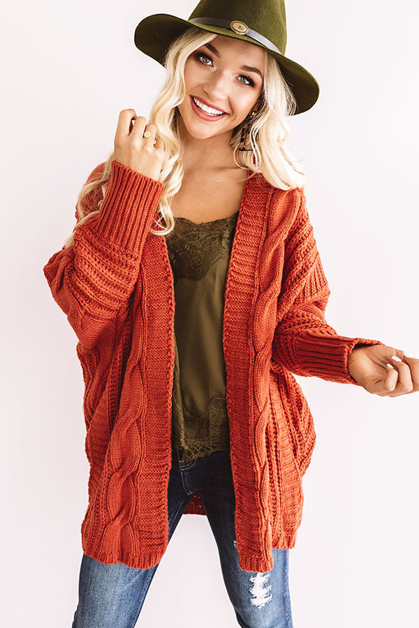 Autumn Debut Cable Knit Cardigan • Impressions Online Boutique