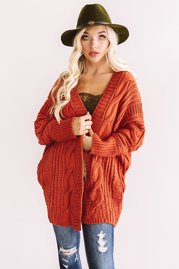 Autumn Debut Cable Knit Cardigan • Impressions Online Boutique