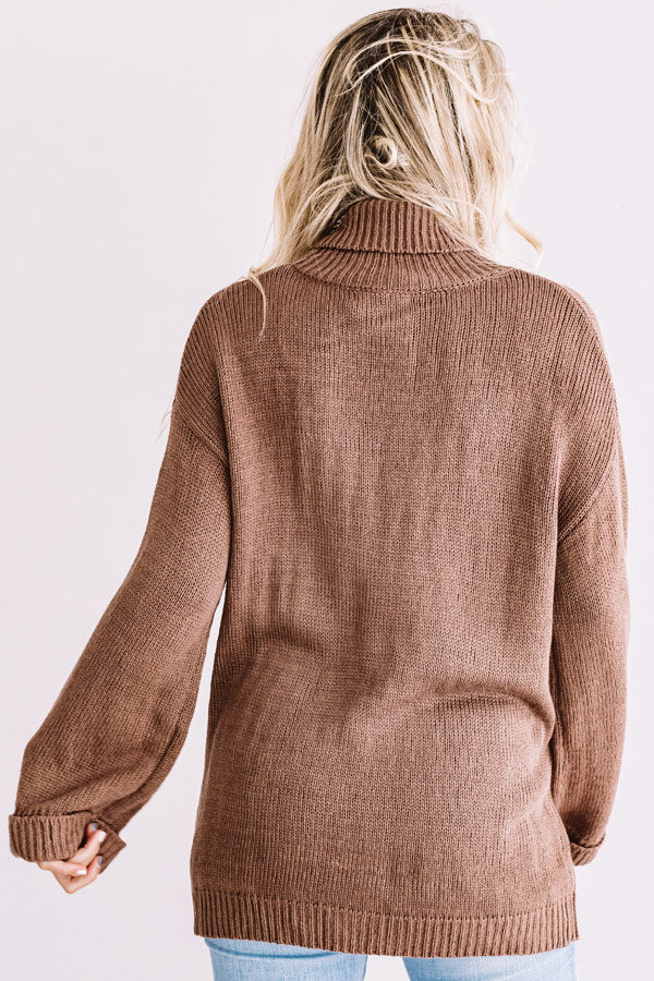 Fallin' For Autumn Knit Sweater In Brown • Impressions Online Boutique
