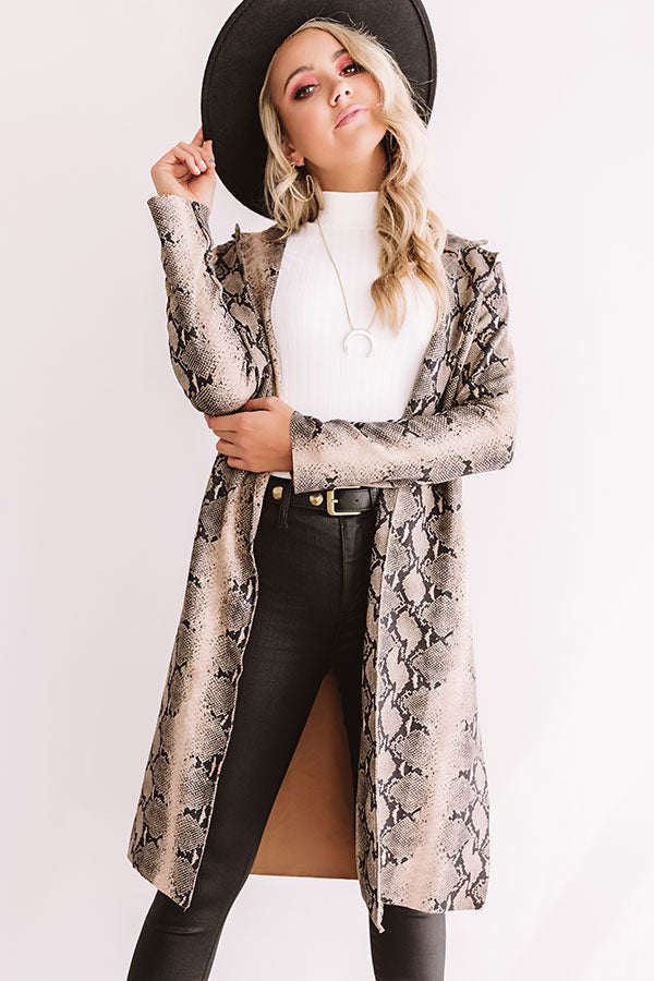 Stylish Mood Snake Print Lightweight Jacket • Impressions Online Boutique