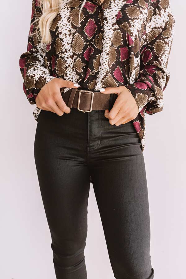 Make A Statement Belt In Espresso – Impressions Online Boutique
