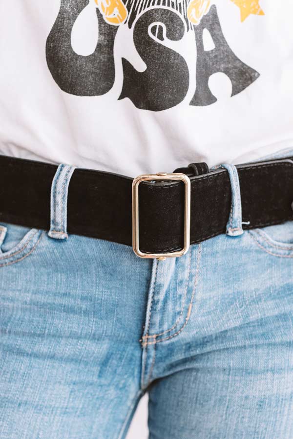 Make A Statement Belt In Black – Impressions Online Boutique