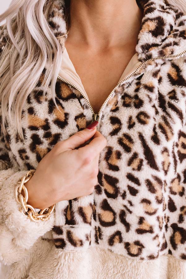 Sweet And Snuggly Leopard Pullover • Impressions Online Boutique