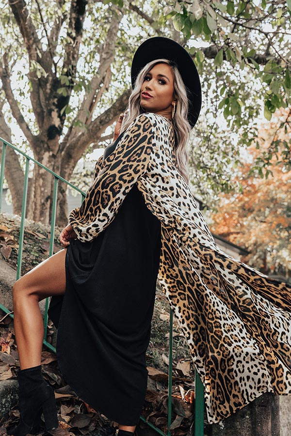 Weekend Ritual Leopard Duster • Impressions Online Boutique