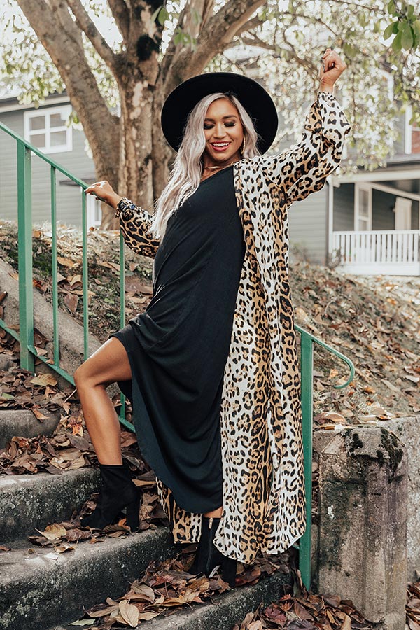 Weekend Ritual Leopard Duster • Impressions Online Boutique