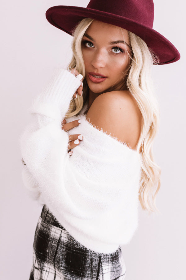 Cuddles In Cali Ultra Soft Sweater In White • Impressions Online Boutique