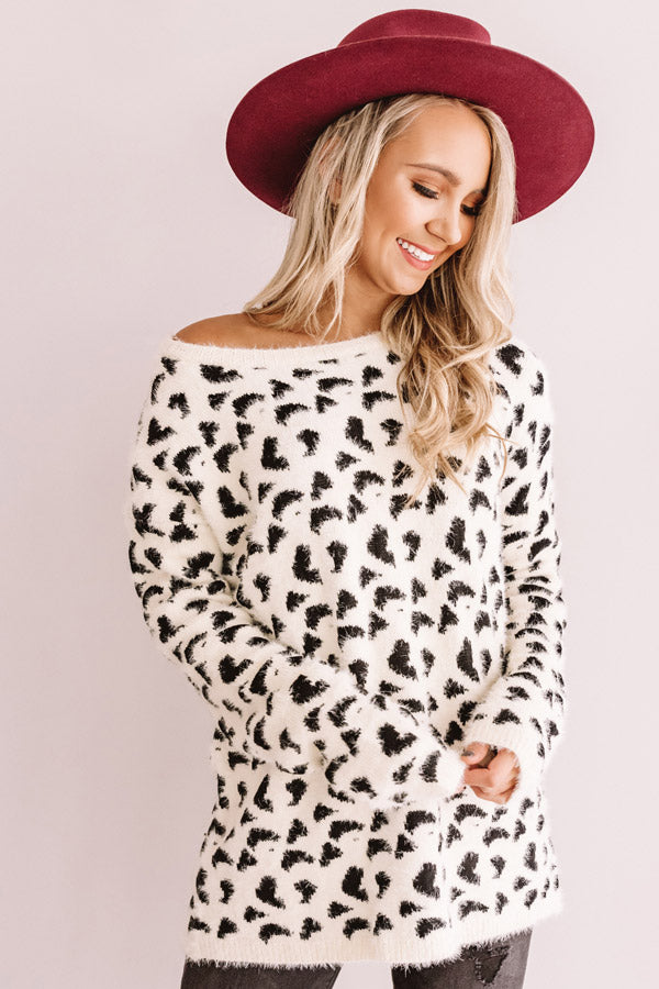 Living In Leopard Knit Sweater • Impressions Online Boutique