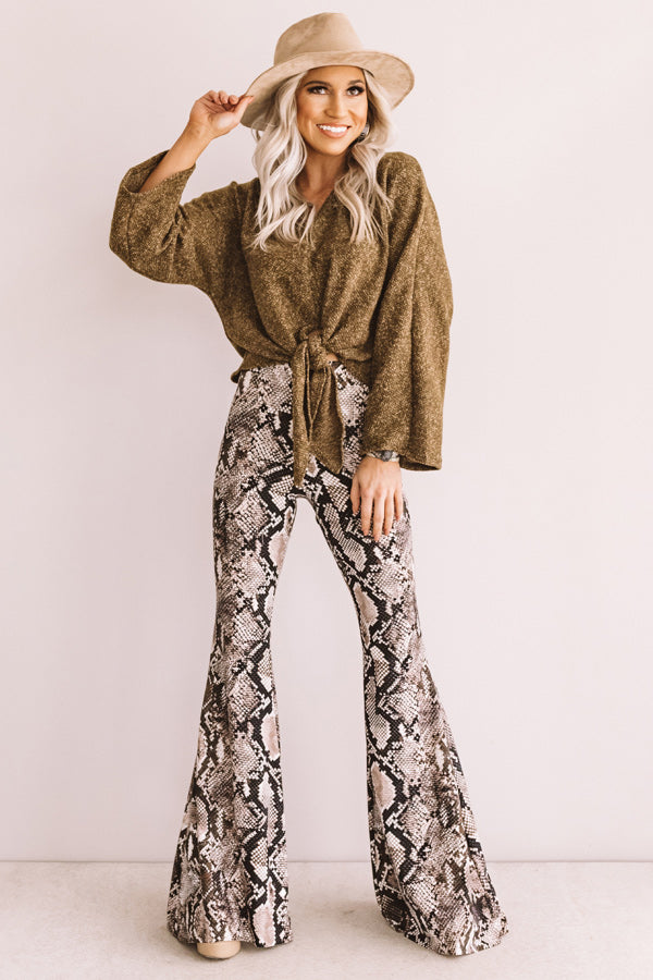 Leave Em' Wanting More Snake Print Flare • Impressions Online Boutique