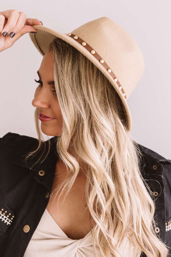 Exclusive Event Hat In Beige • Impressions Online Boutique