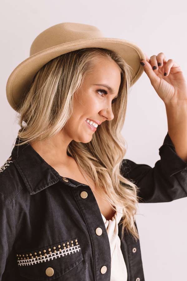 Exclusive Event Hat In Beige • Impressions Online Boutique