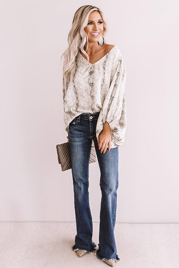 Exclusive Event Snake Print Shift Top – Impressions Online Boutique