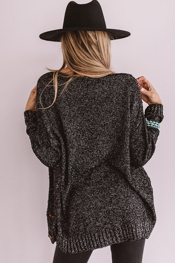 Sweet And Divine Knit Cardigan In Black • Impressions Online Boutique