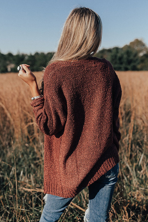 Sweet And Divine Knit Cardigan In Rustic Rose • Impressions Online Boutique