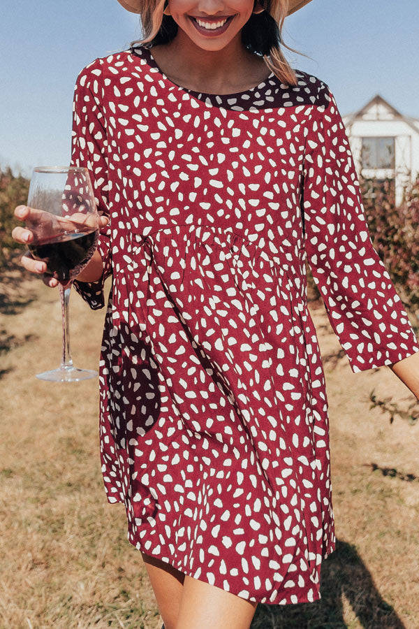 Upstate Adventures Babydoll Dress In Maroon • Impressions Online Boutique