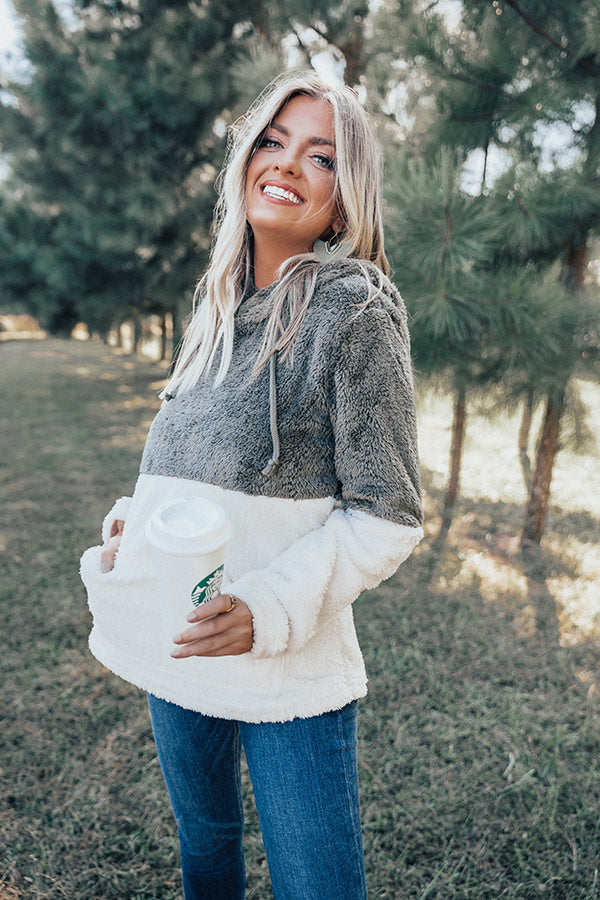 Cute And Cuddly Hoodie In Olive • Impressions Online Boutique