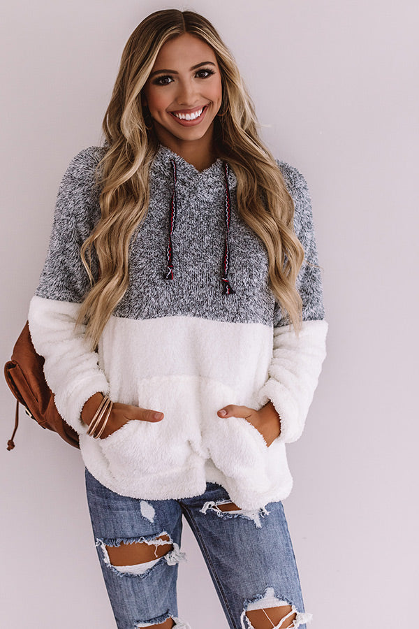 Cute And Cuddly Hoodie In Blue • Impressions Online Boutique