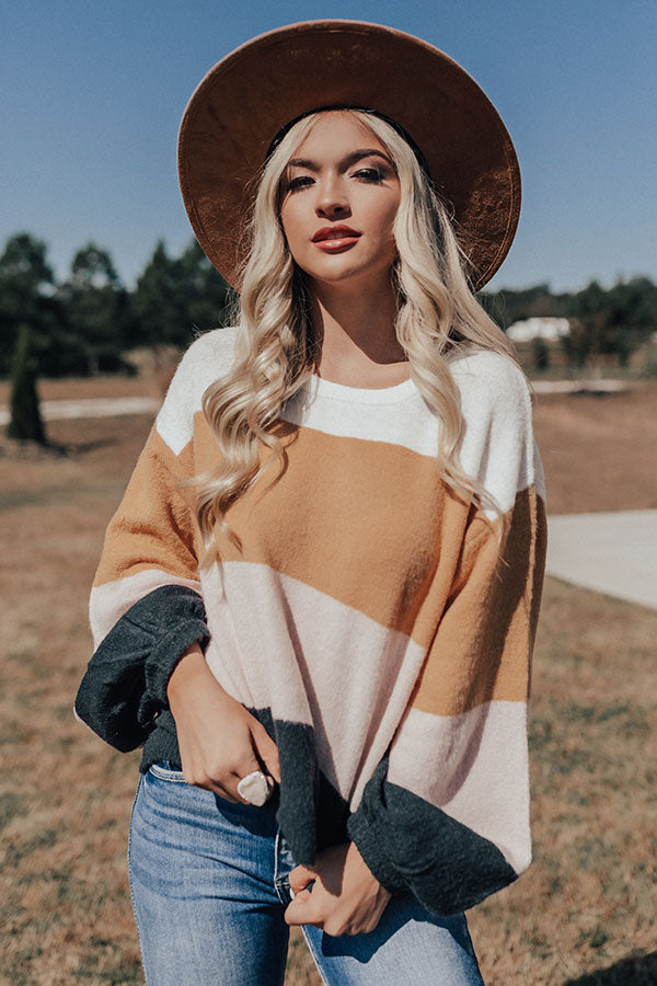 Peaks and Pinot Colorblock Sweater • Impressions Online Boutique