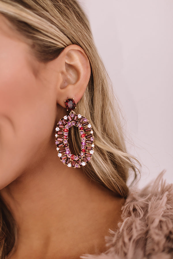 Downtown Elegance Earrings In Merlot – Impressions Online Boutique