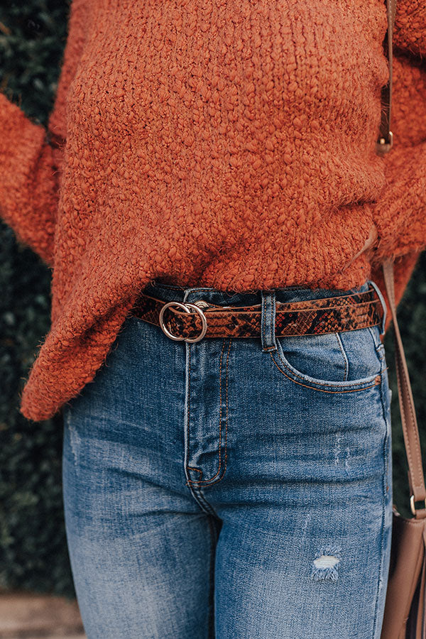 Seriously Sleek Snake Print Belt • Impressions Online Boutique