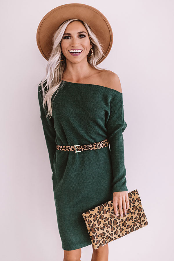 Girls Weekend Sweater Dress In Hunter Green • Impressions Online Boutique