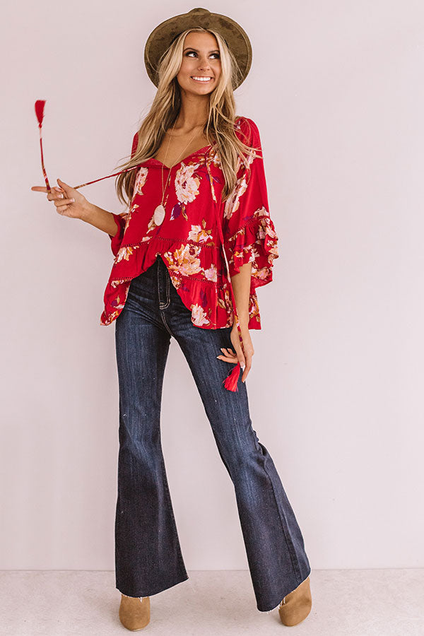 Mind Your Style Floral Shift Top In Raspberry • Impressions Online Boutique