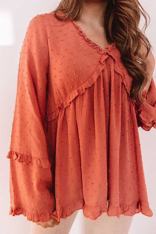 Bombshell Brilliance Babydoll Top In Rustic Rose • Impressions Online ...