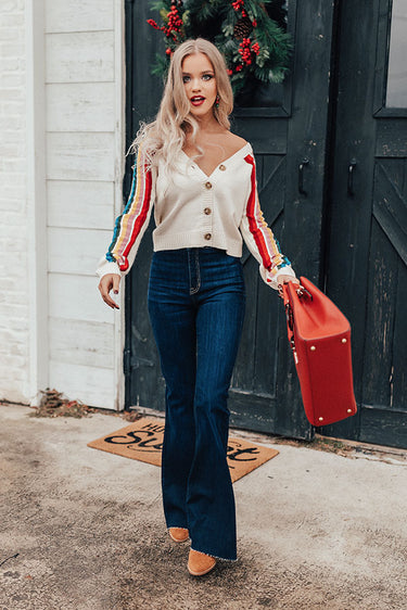 Shared Joy Striped Sweater – Impressions Online Boutique