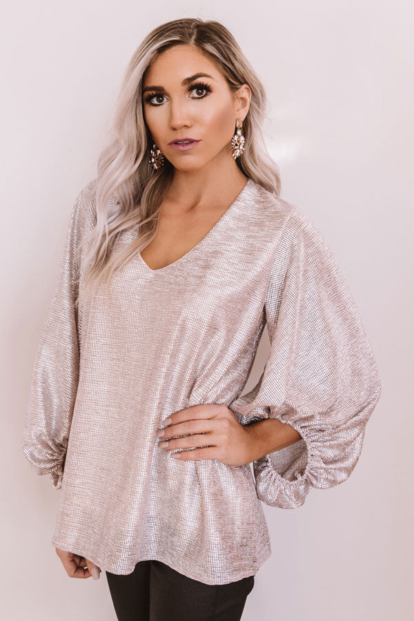 Laid Back Luxury Shimmer Shift Top • Impressions Online Boutique