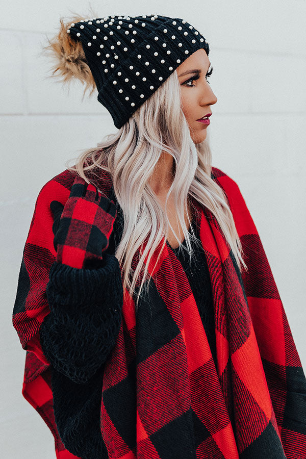 Fa-La-La Fabulous Faux Fur Pom Beanie In Black • Impressions Online ...