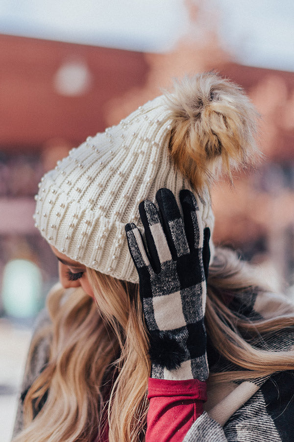 Fa-La-La Fabulous Faux Fur Pom Beanie In Ivory • Impressions Online ...