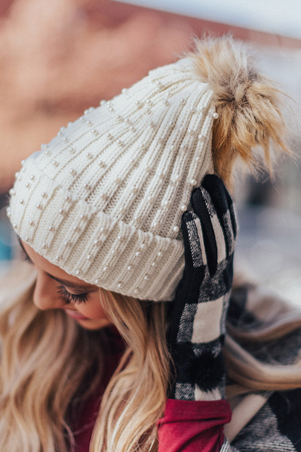 Fa-La-La Fabulous Faux Fur Pom Beanie In Ivory • Impressions Online ...