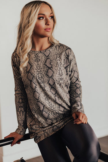 On The Rise Snake Print Shift Top – Impressions Online Boutique
