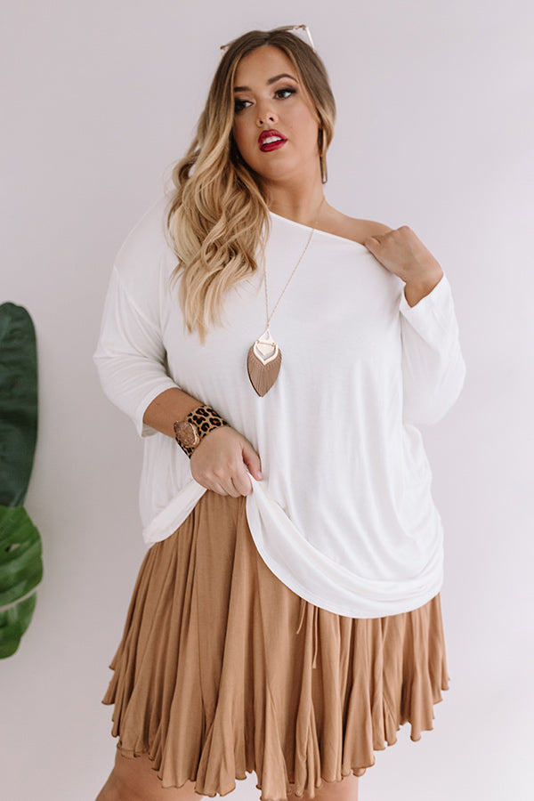 Whirland Wonderful Shift Top In White Curves – Impressions Online Boutique