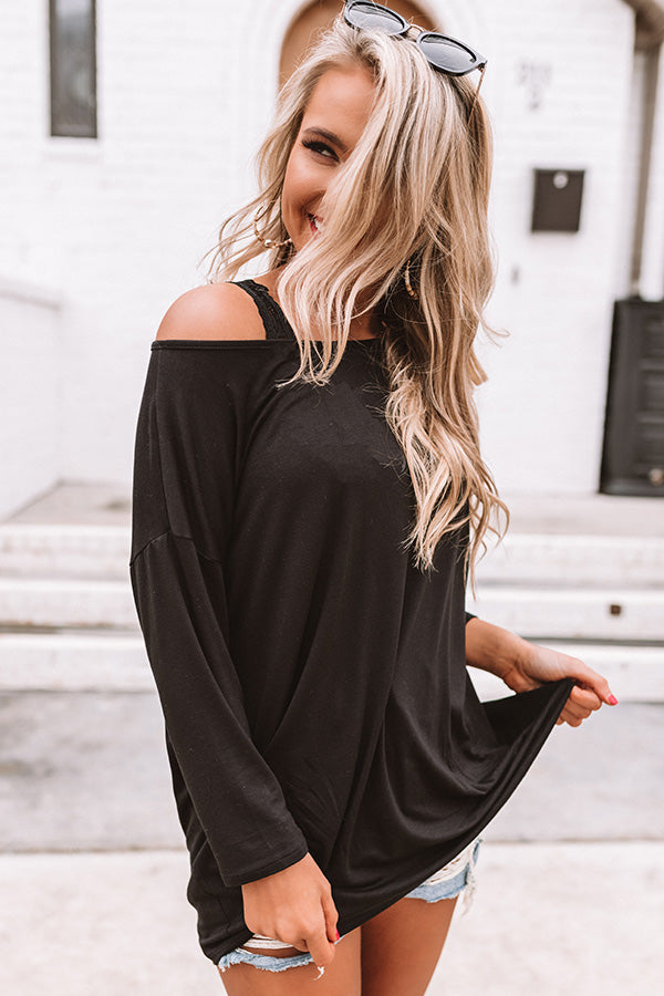 Whirland Wonderful Shift Top In Black • Impressions Online Boutique