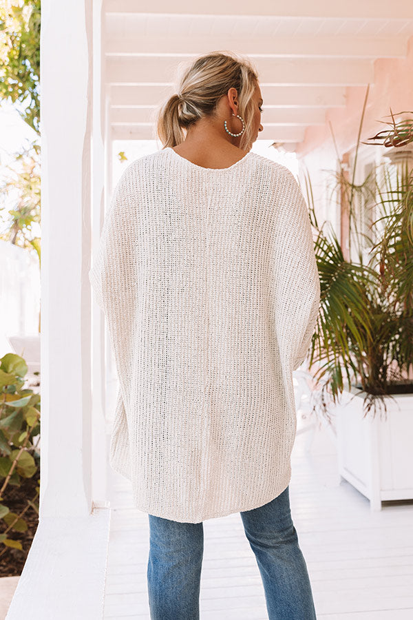 Divine In Destin Knit Cardigan in Stone • Impressions Online Boutique