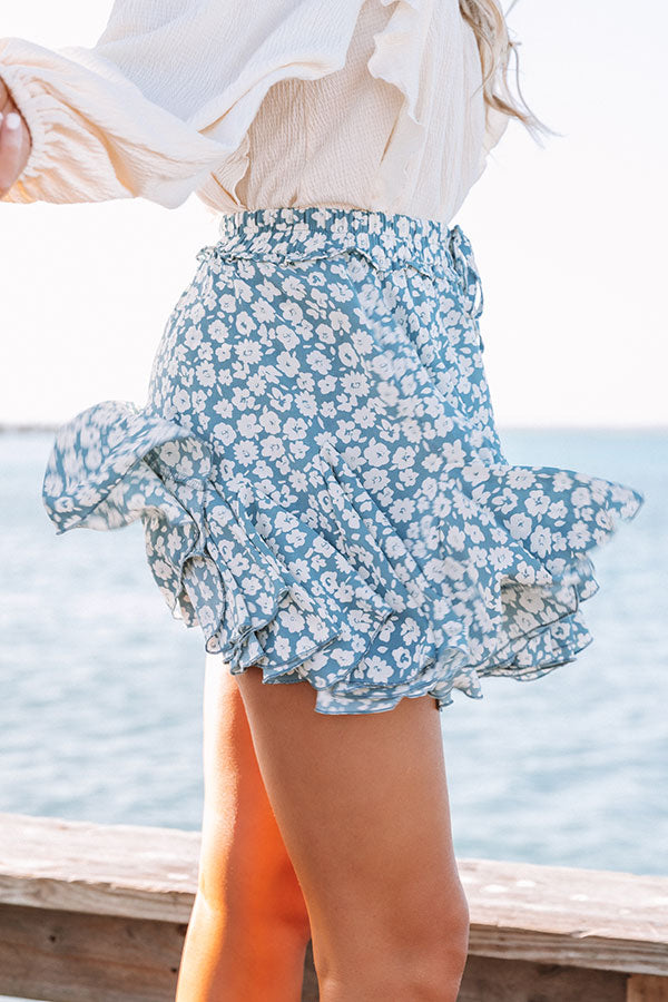 Caribbean Cutie Skort In Airy Blue • Impressions Online Boutique
