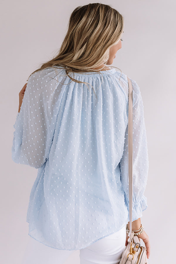 Lovely Lullaby Button Up Top In Sky Blue • Impressions Online Boutique