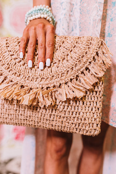 Beach Trippin' Woven Clutch – Impressions Online Boutique