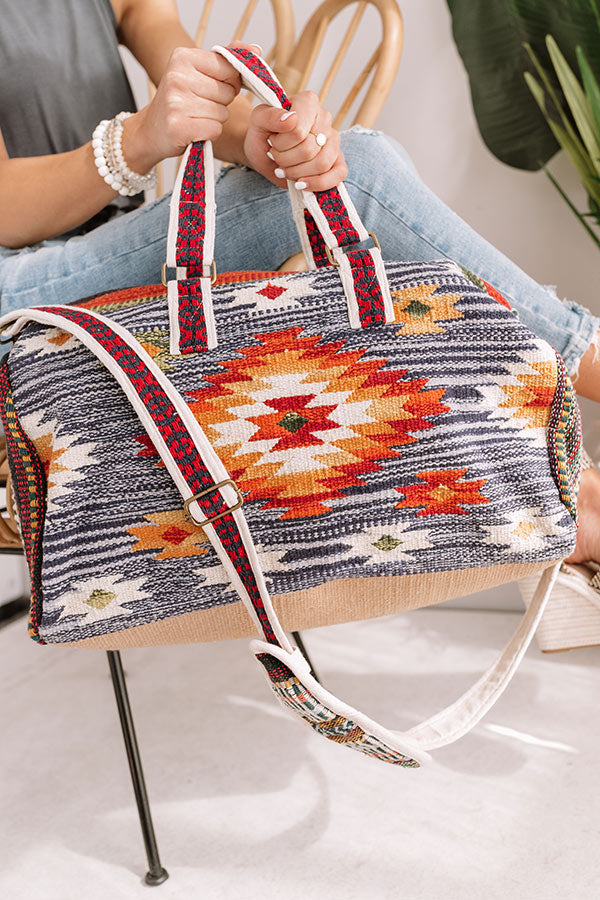 Float Trip Weekend Tote in Blue • Impressions Online Boutique