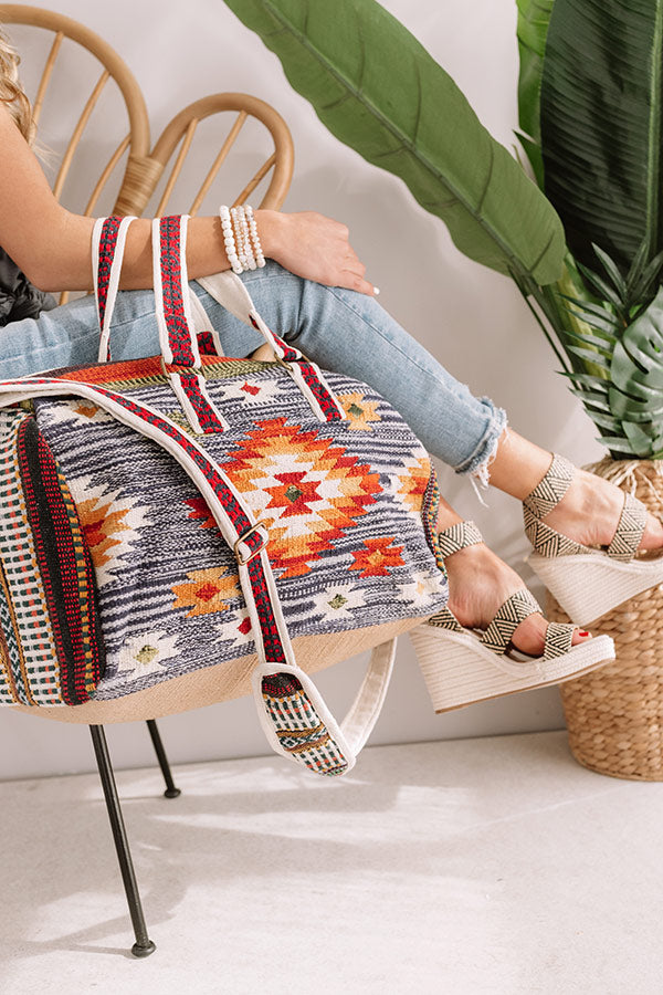 Float Trip Weekend Tote in Blue • Impressions Online Boutique