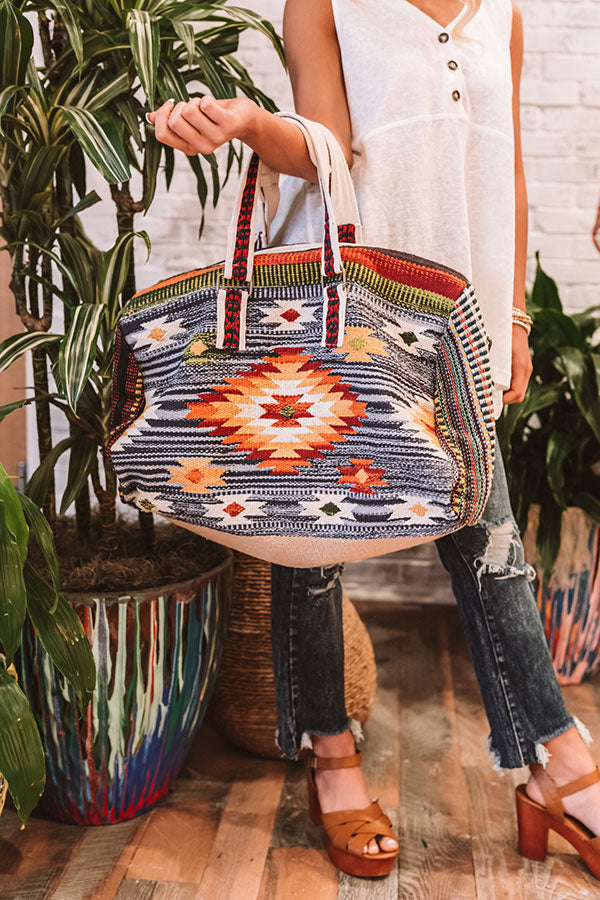 Float Trip Weekend Tote in Blue • Impressions Online Boutique