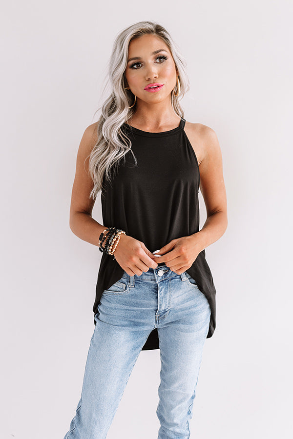 No Comparison Shift Tank In Black • Impressions Online Boutique