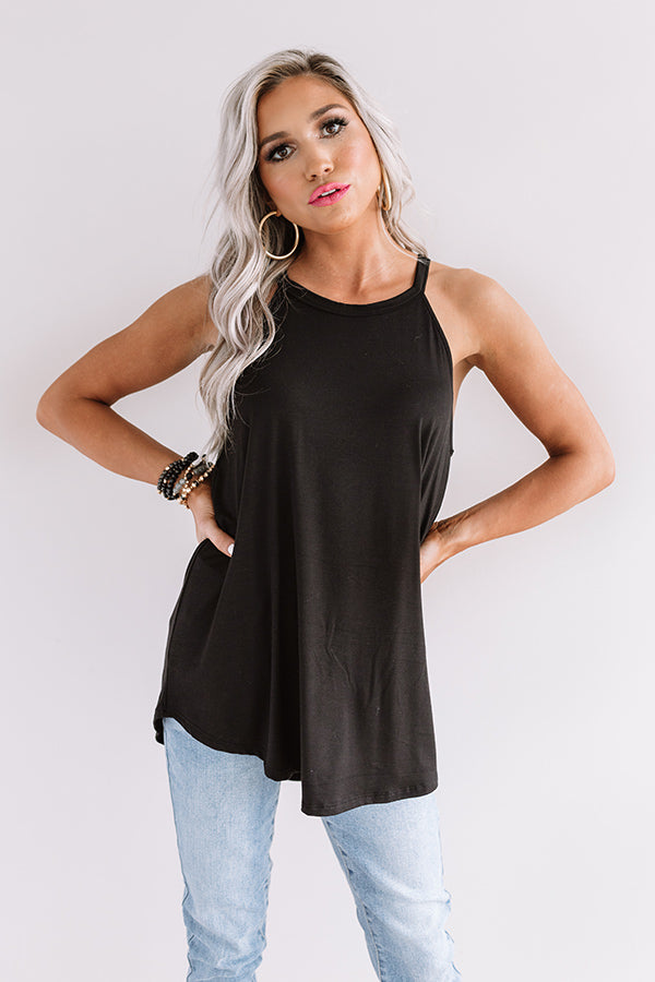 No Comparison Shift Tank In Black • Impressions Online Boutique