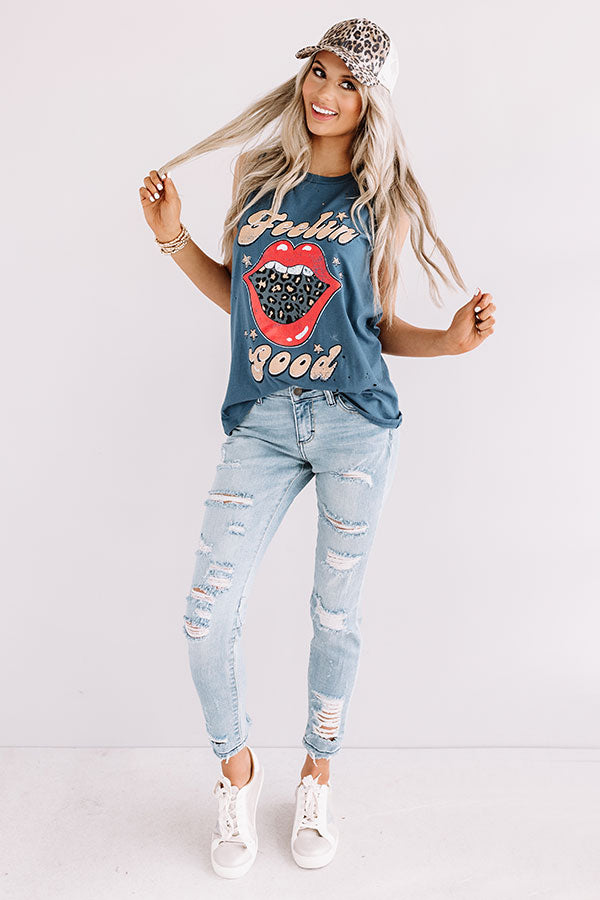Feelin' Good Distressed Boyfriend Tank In Riverside • Impressions ...