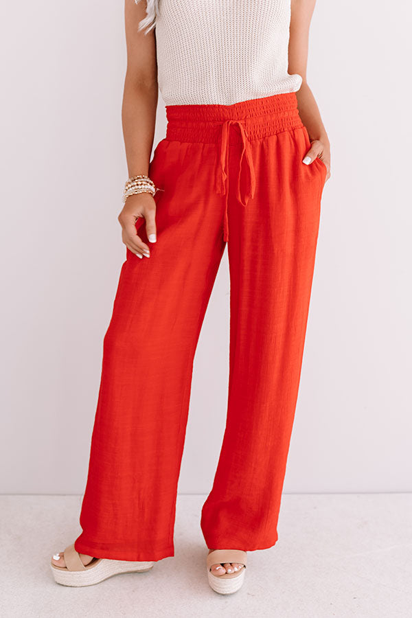 Real Talk Pants In Red • Impressions Online Boutique