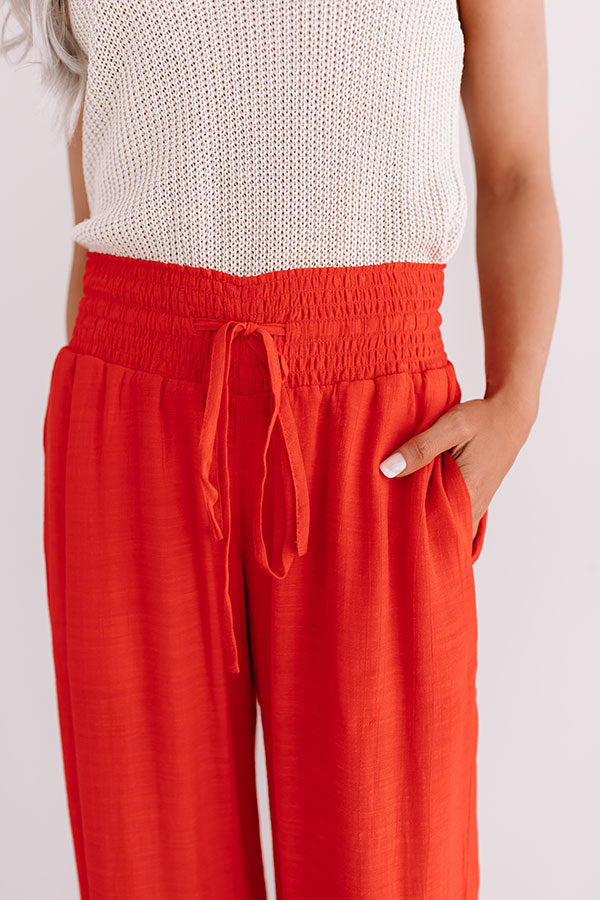 Real Talk Pants In Red • Impressions Online Boutique