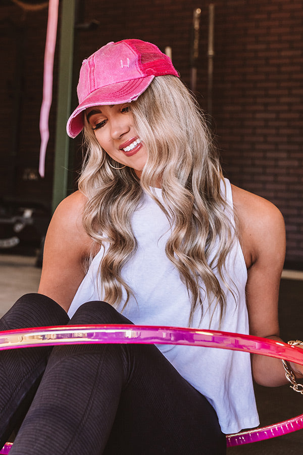 Ticket To Style Baseball Cap In Hot Pink • Impressions Online Boutique